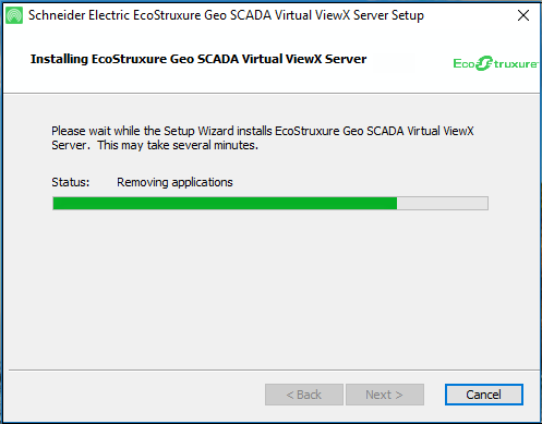 Geo SCADA Expert Installation Guide - Virtual ViewX Server Setup Wizard (Installing the Virtual ...